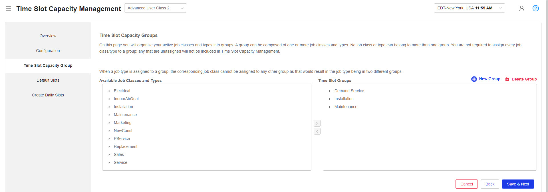 Platform - Time Slot Capacity Management – Successware Help
