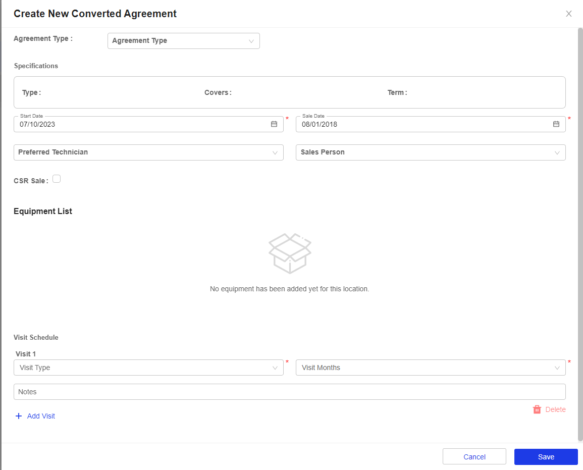 Platform - Agreements – Successware Help