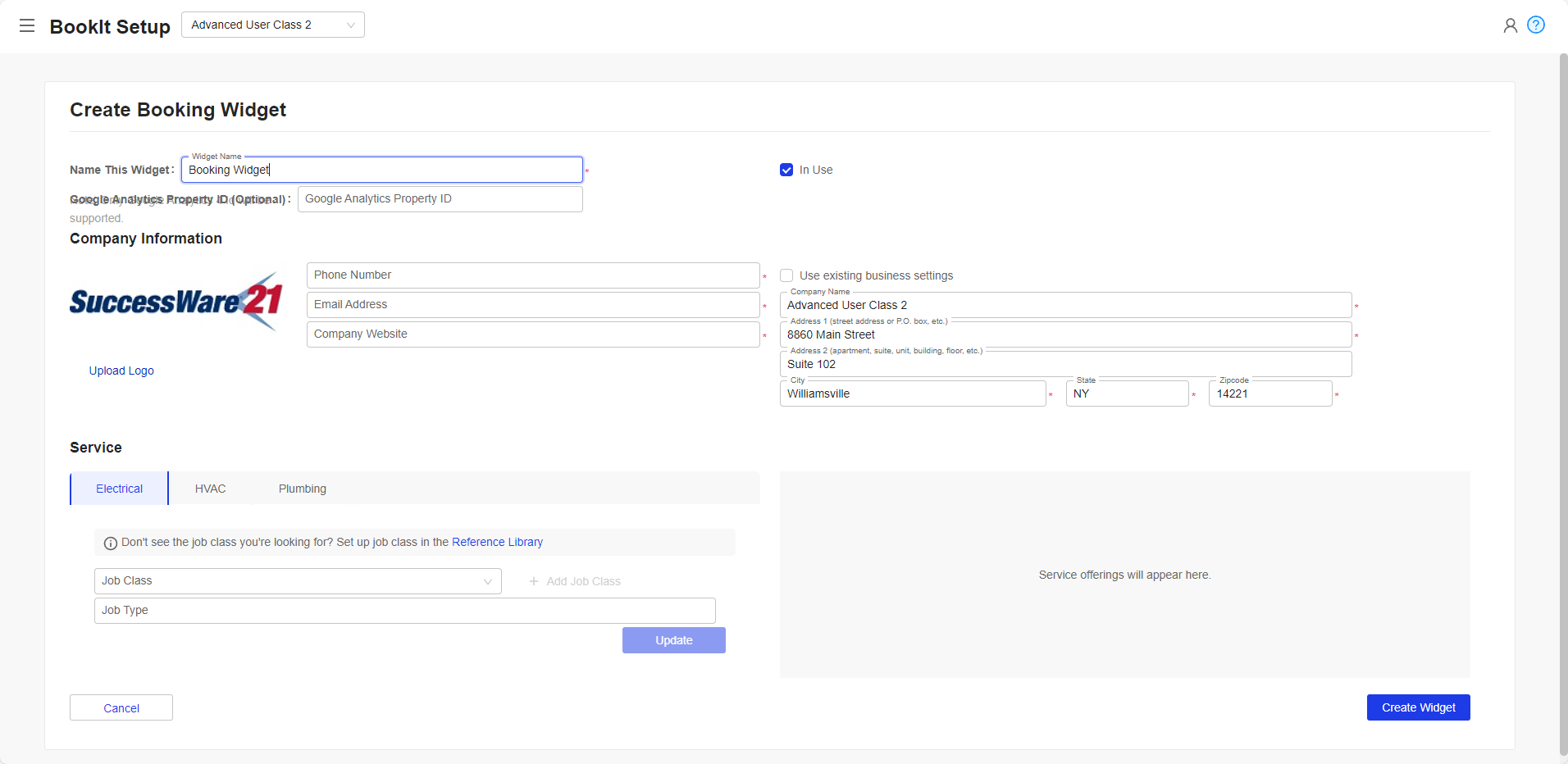 Platform - BookIt – Successware Help