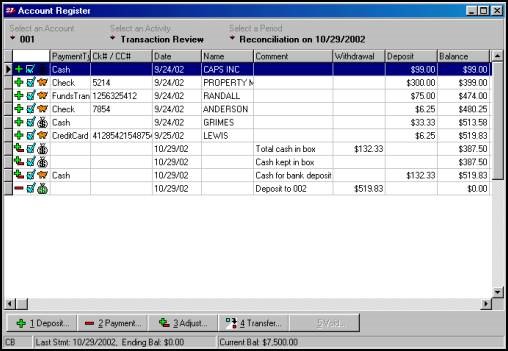 Classic - Account Register – Successware Help