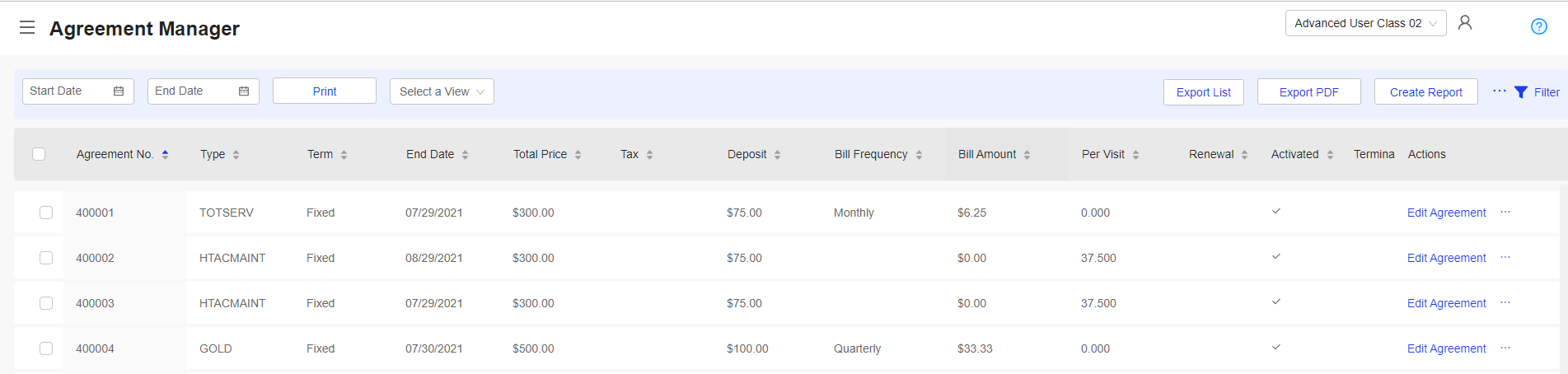 Platform - Agreements – Successware Help